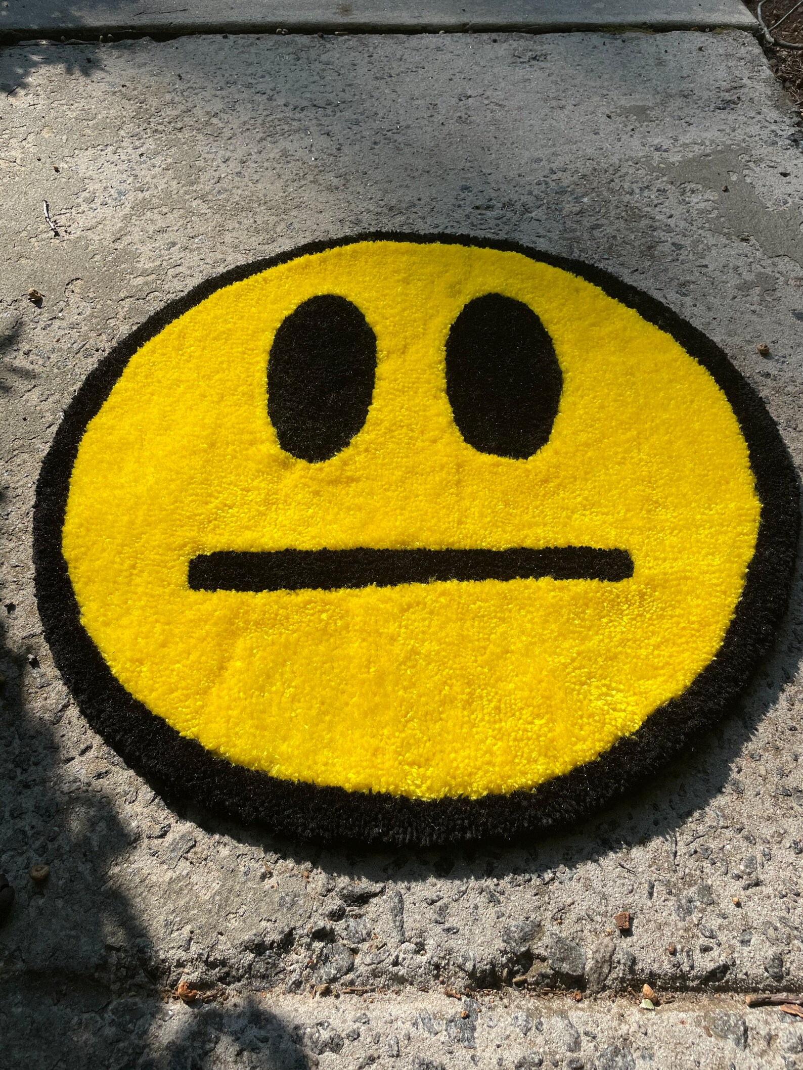 Blank Face Emoji Rug 100% Acrylic Rug - Etsy