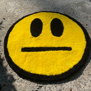 Blank Face Emoji Rug 100% Acrylic Rug - Etsy