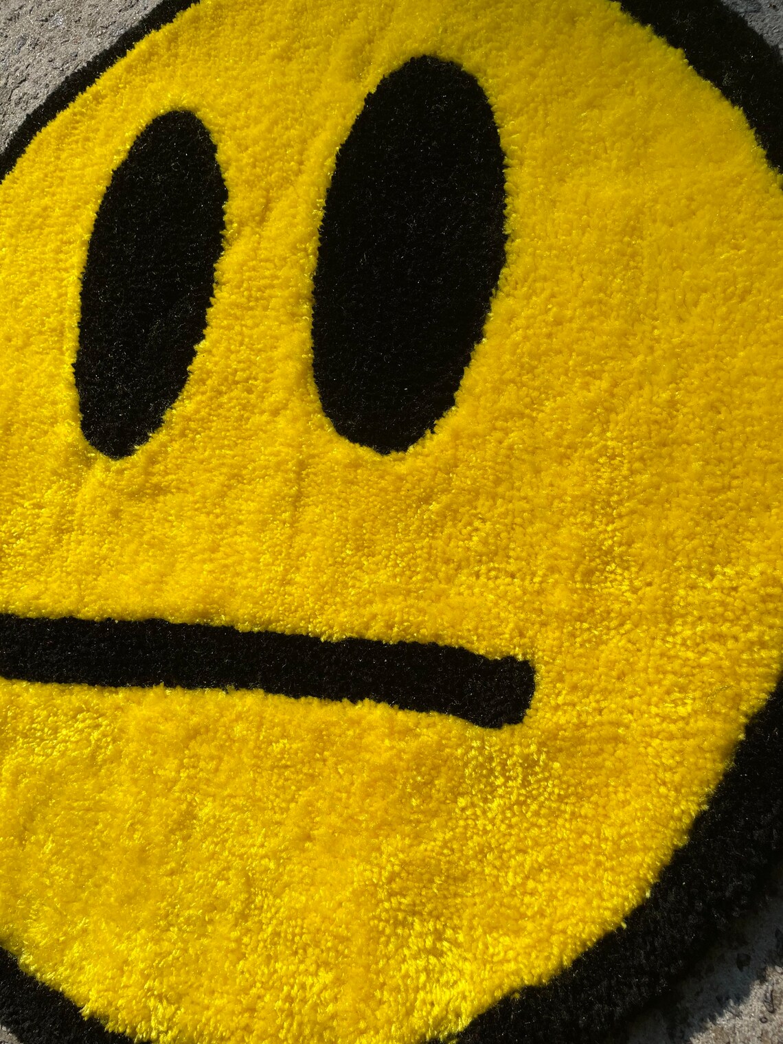Blank Face Emoji Rug 100% Acrylic Rug - Etsy