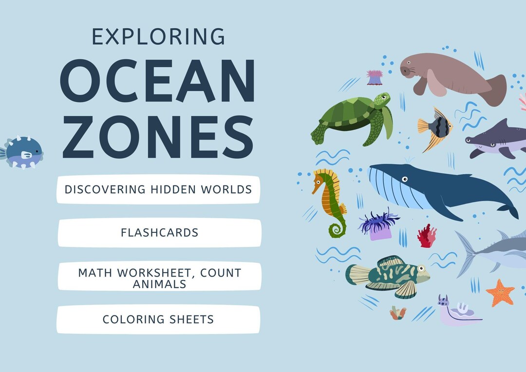 Montessori Ocean Zones and Animals Printable Graphing Preschool ...