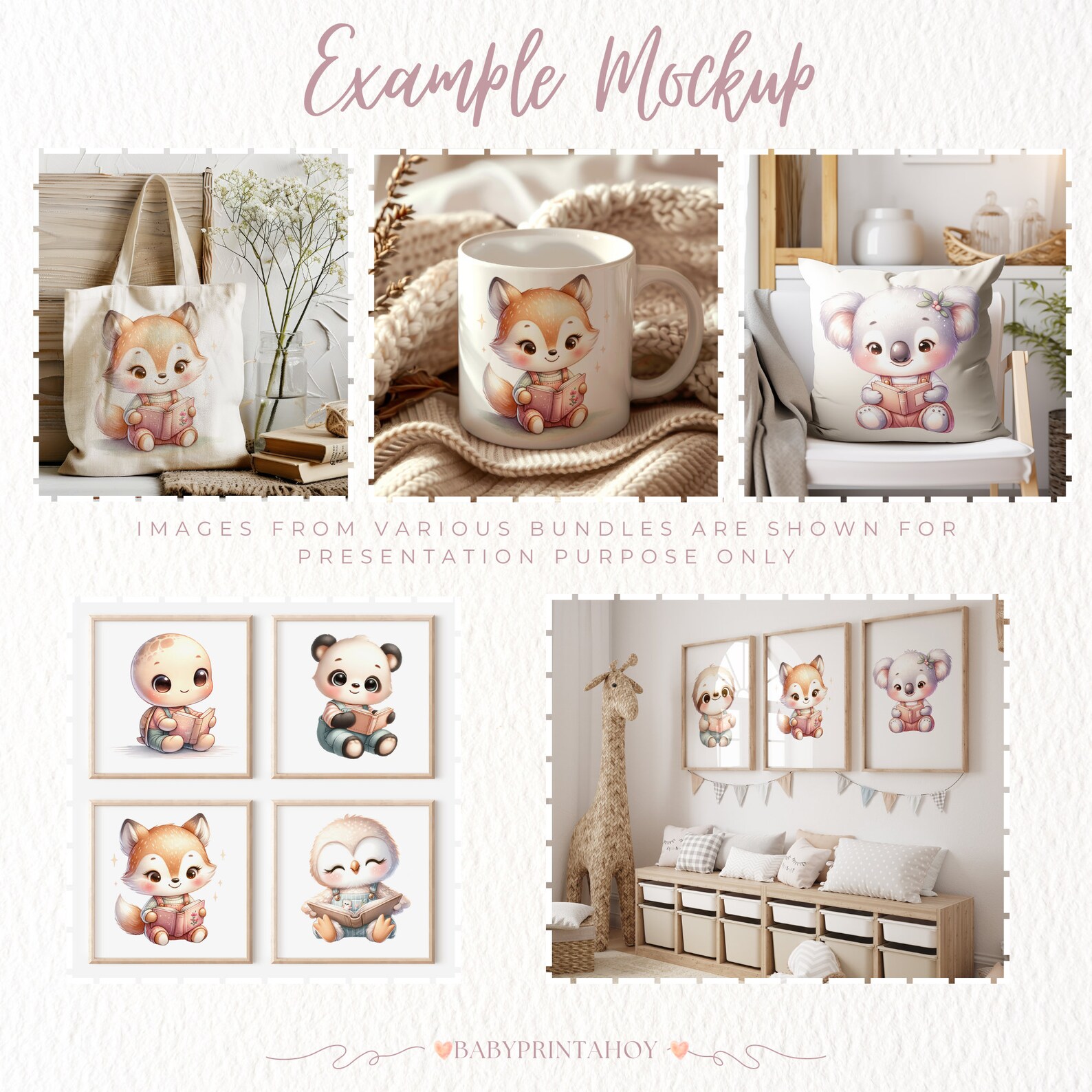 Cute Sleepy Baby Bunny Clipart | SINGLE IMAGE | Digital Download ...