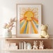 Watercolor Sun Poster, Sun Playroom Decor, Watercolour Nursery Prints ...
