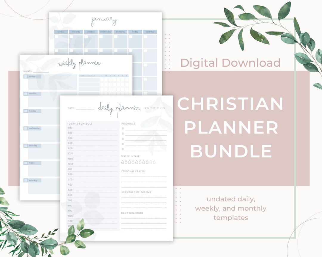 Christian Planner Printable, Printable Calendar, Calendar Printable ...