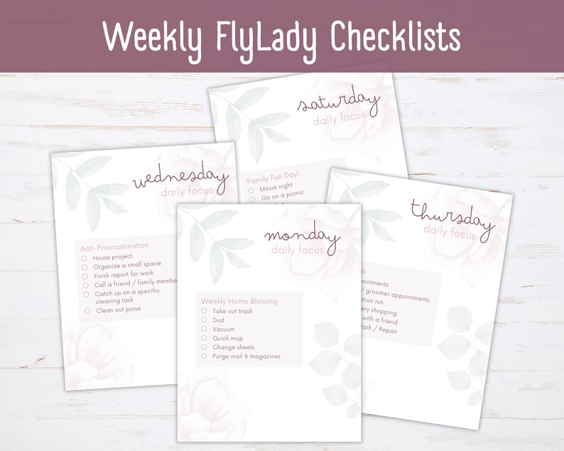 Flylady Control Journal, Printable Cleaning Checklist, Cleaning System ...