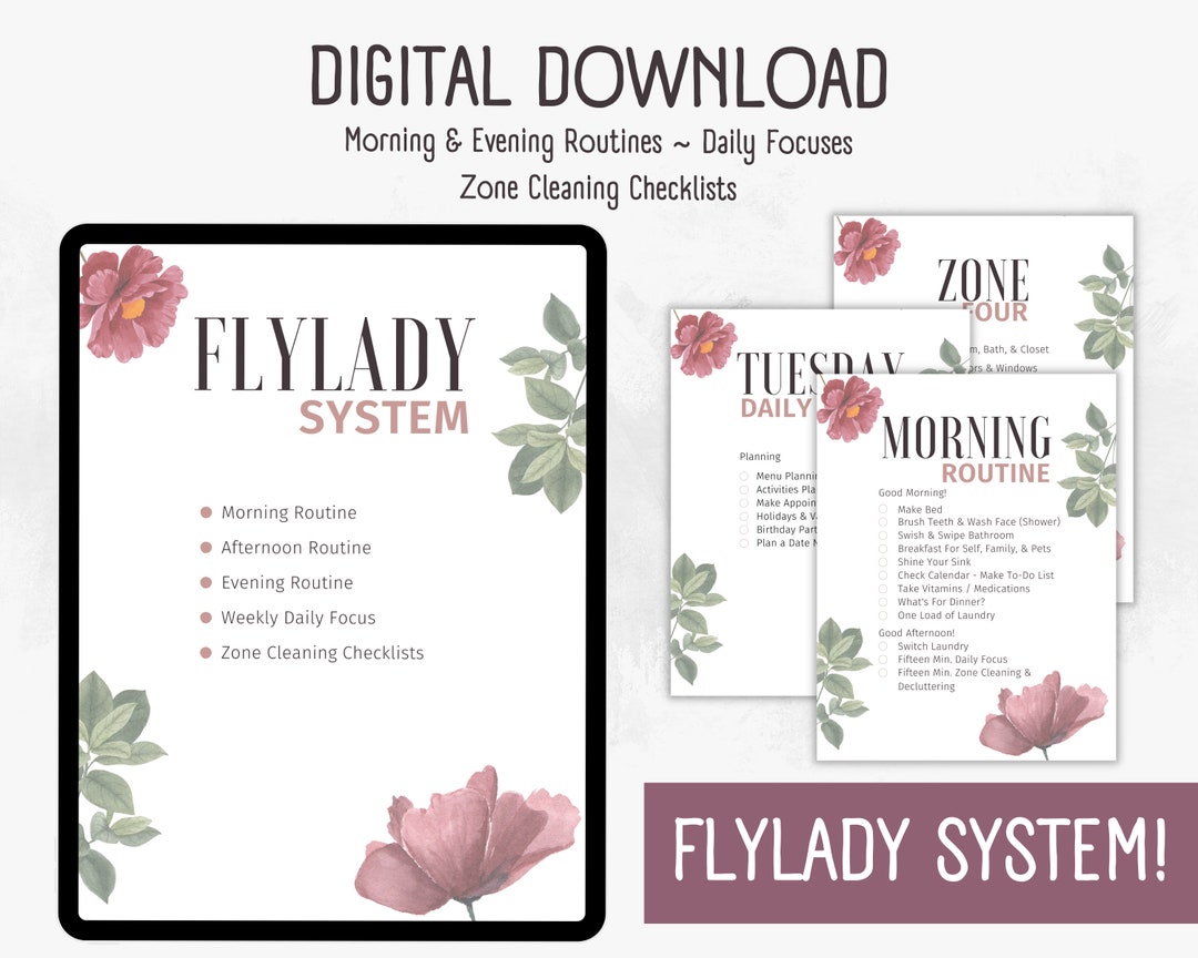 Flylady Control Journal, Printable Cleaning Checklist, Cleaning System ...