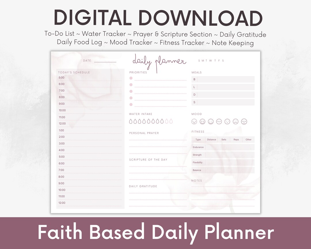 Christian Planner Printable Printable Calendar Calendar - Etsy UK