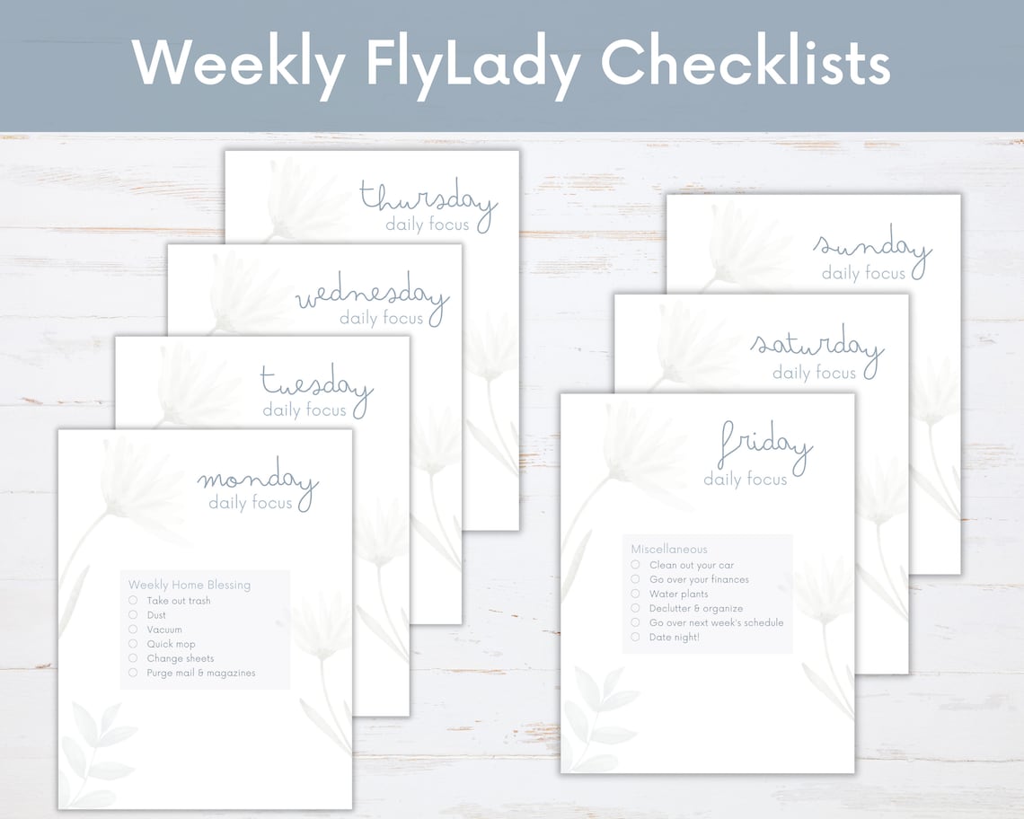 Flylady Control Journal Printable Cleaning Checklist - Etsy