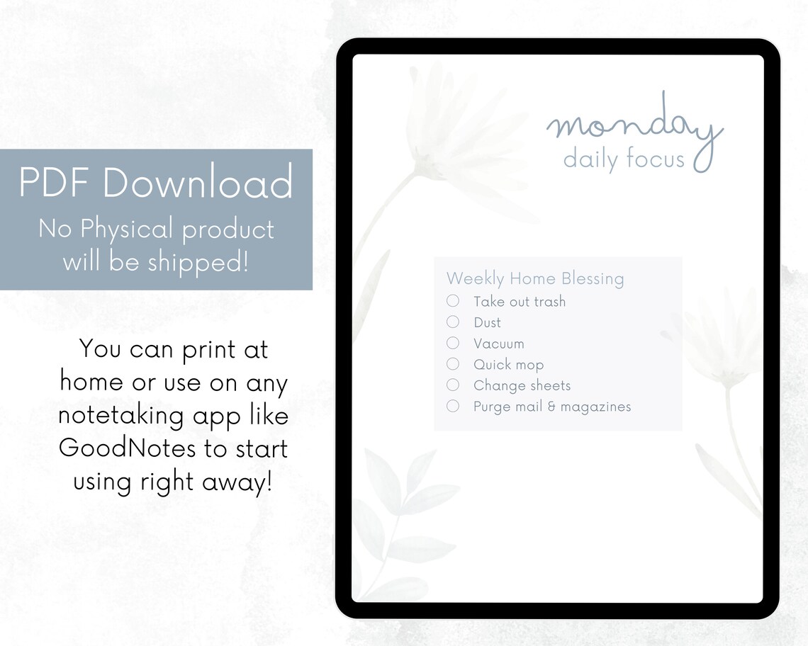 Flylady Control Journal Printable Cleaning Checklist - Etsy
