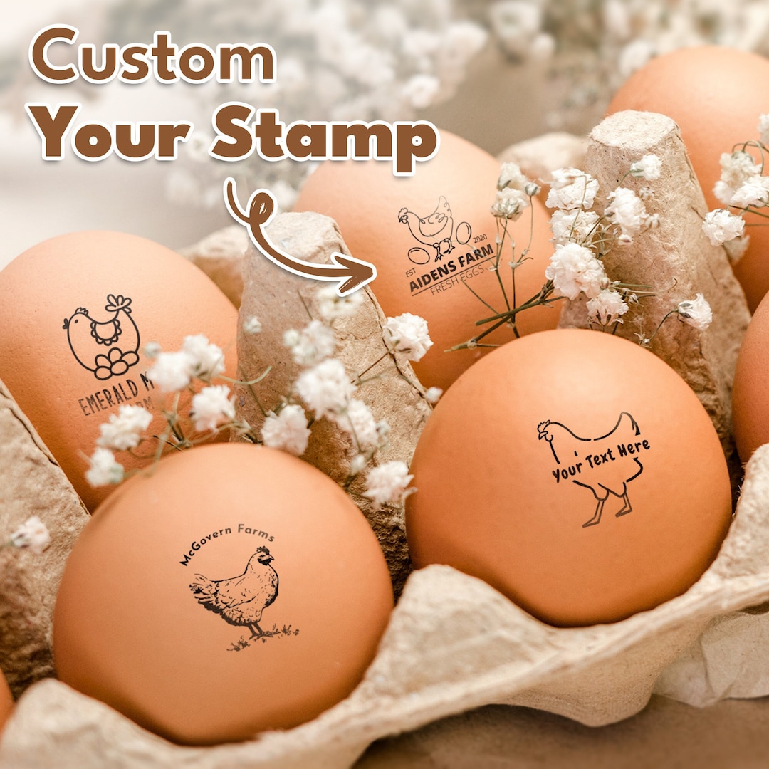 Custom Egg Stamp Personalized Rubber Egg Stamp Butt Nugget Egg Stamp ...