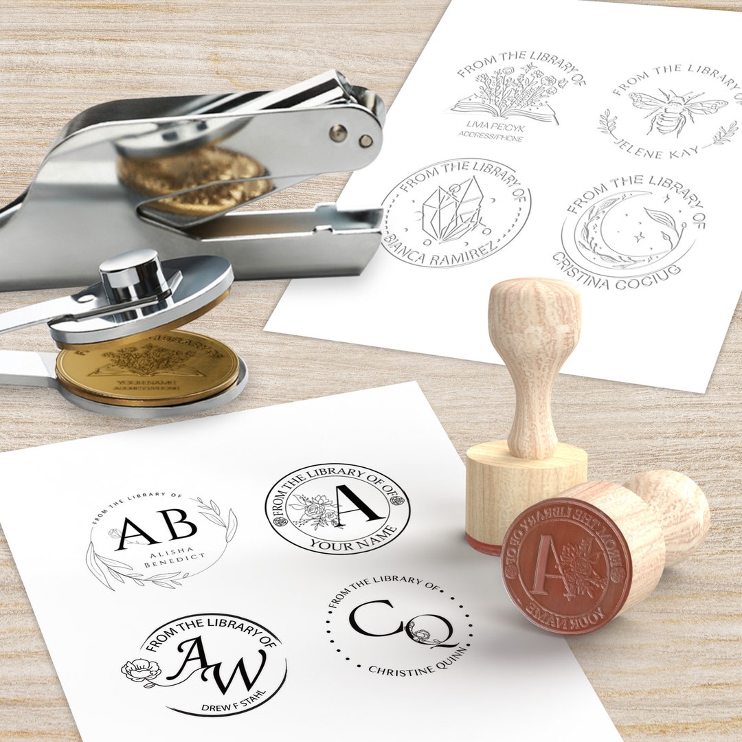 Benutzerdefinierte Buch Stempel Buch Embosser Personalisierte Embosser Stempel ...