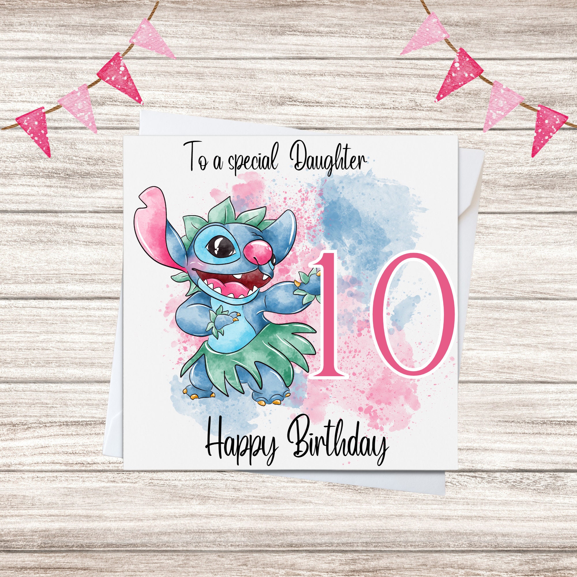 Personalised Stitch Birthday Card Daughter Card Sister Card - Etsy UK