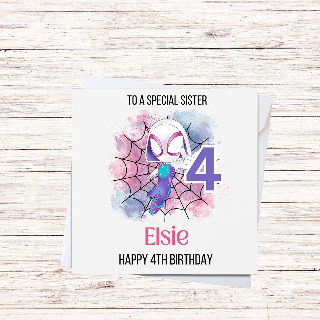 Personalised Superhero Spider Birthday Card Son Card Brother - Etsy