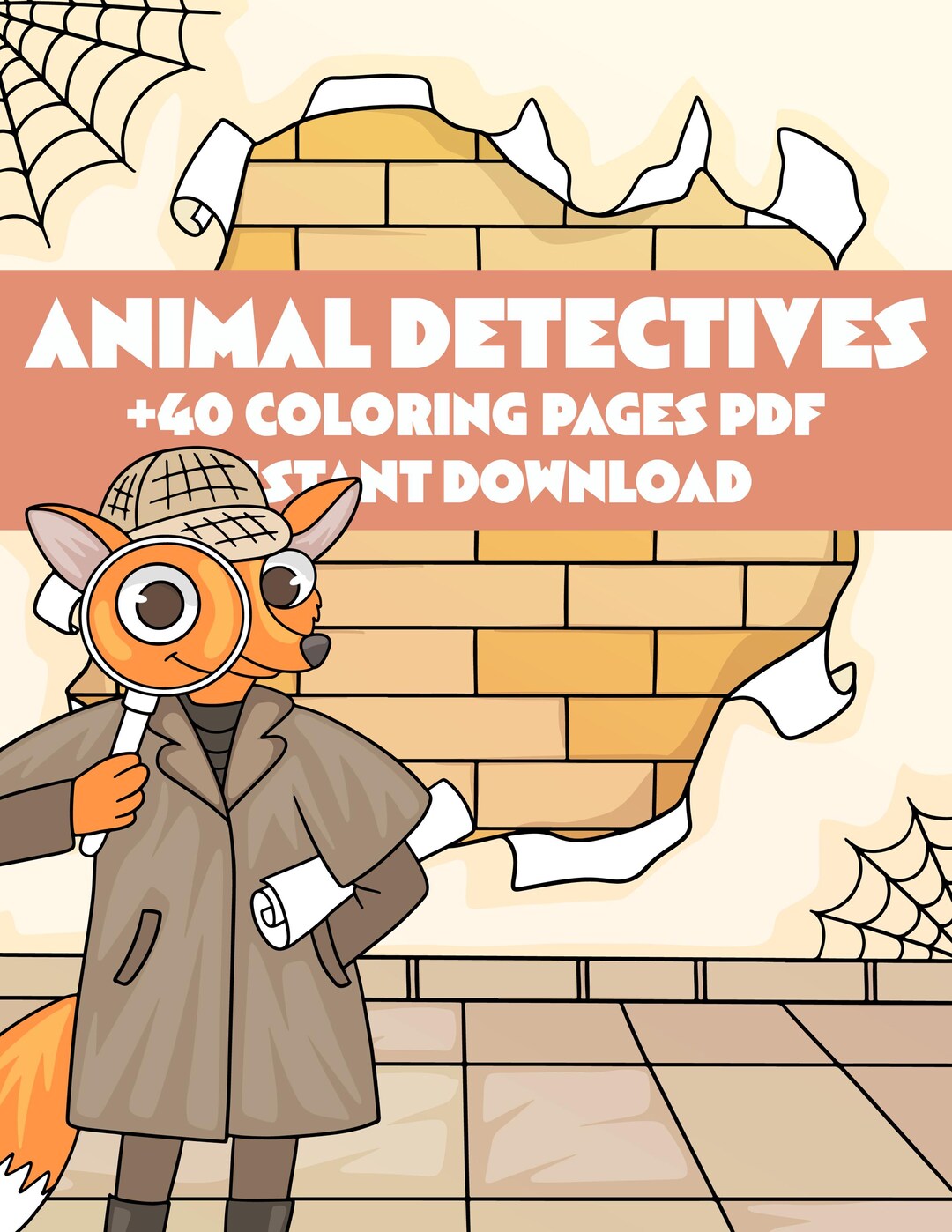 Animal Detectives Coloring Pages: 80 Fun and Mysterious Printable ...