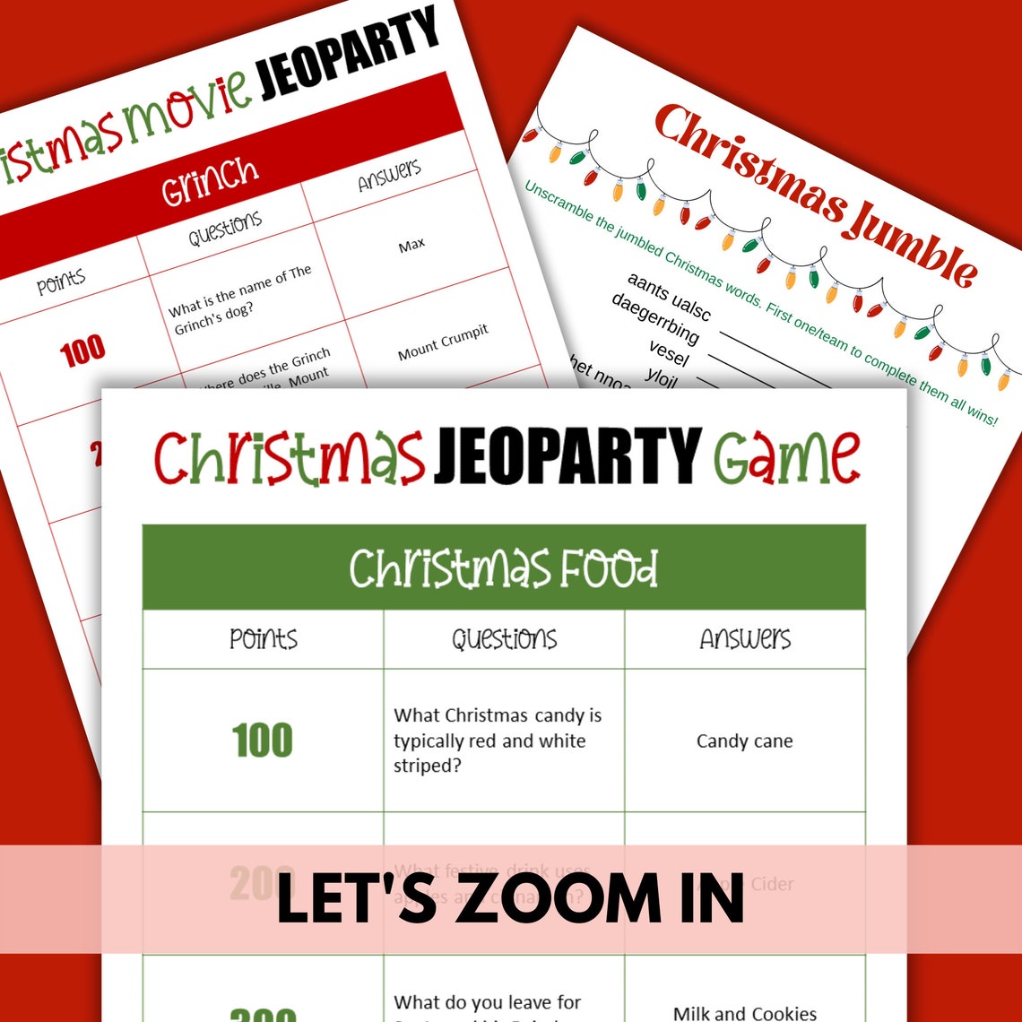 Christmas Games, Christmas Jeopardy, Christmas Activities, Holiday ...