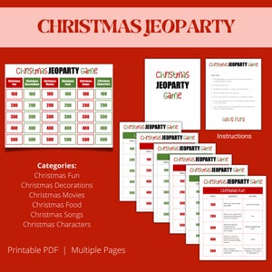 Christmas Games, Christmas Jeopardy, Christmas Activities, Holiday ...