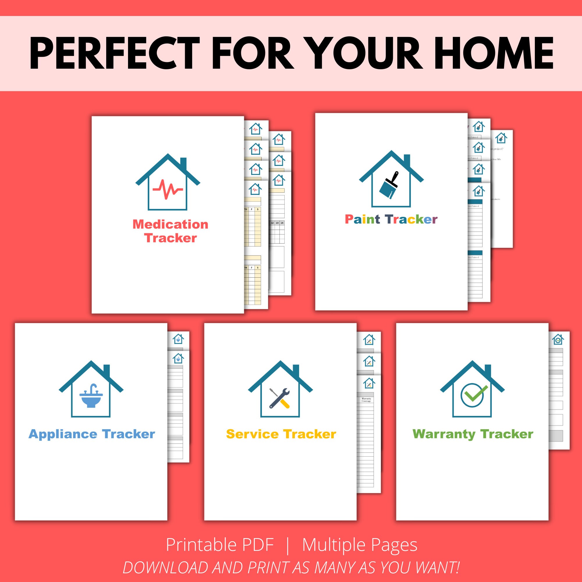 Home Binder, Home Organization and Management Binder. Track Appliances ...