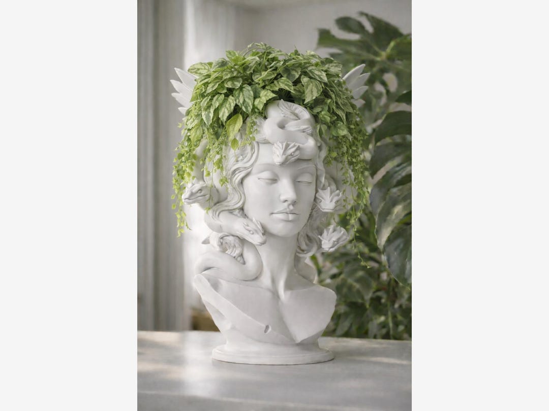 Medusa Head Planter: 3D Printed Modern Indoor/outdoor Garden Decor - Etsy