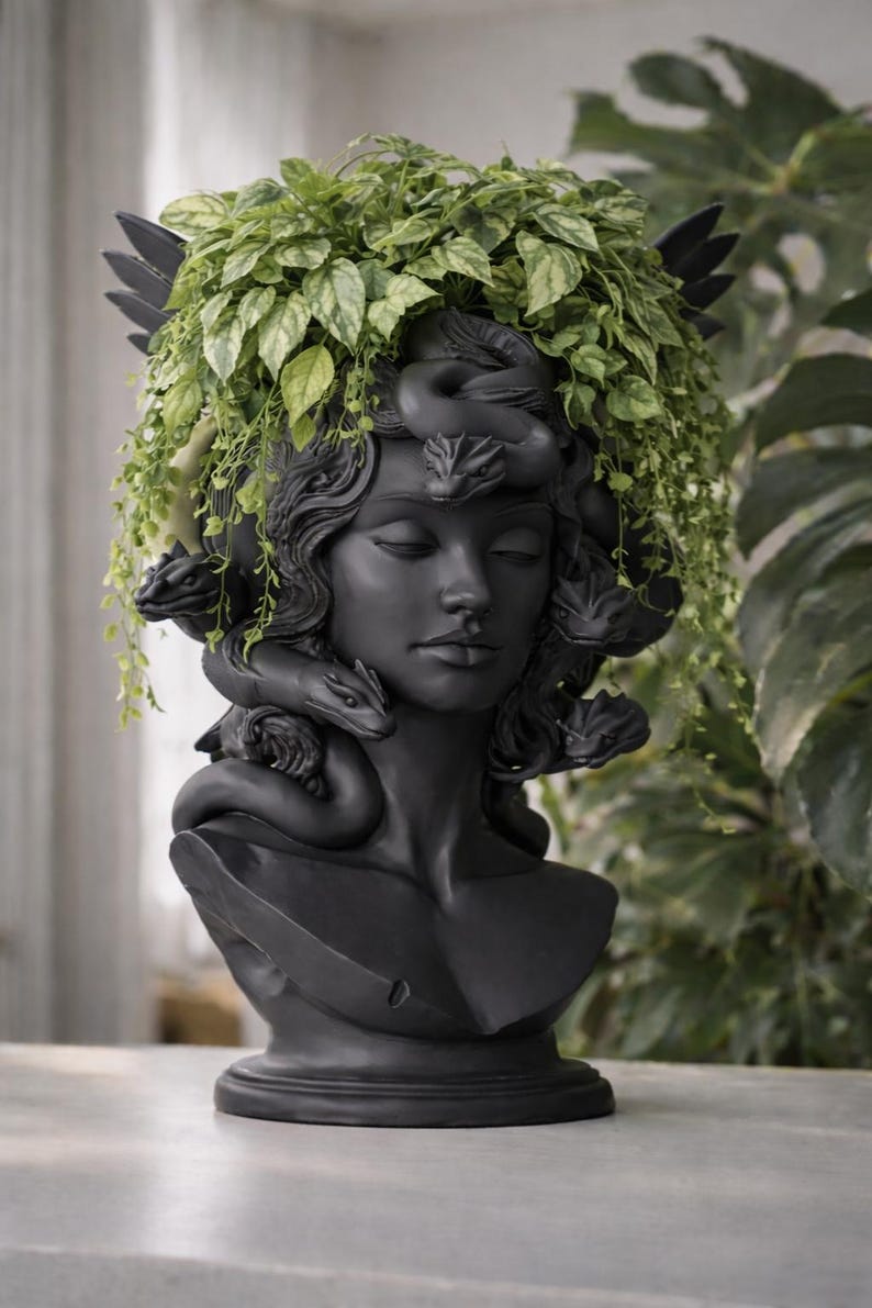 Medusa Head Planter: 3D Printed Modern Indoor/outdoor Garden Decor - Etsy