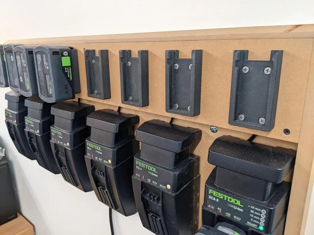 Festool Battery Holder Organizer Rack, Power Tool Storage, 3D Printed ...