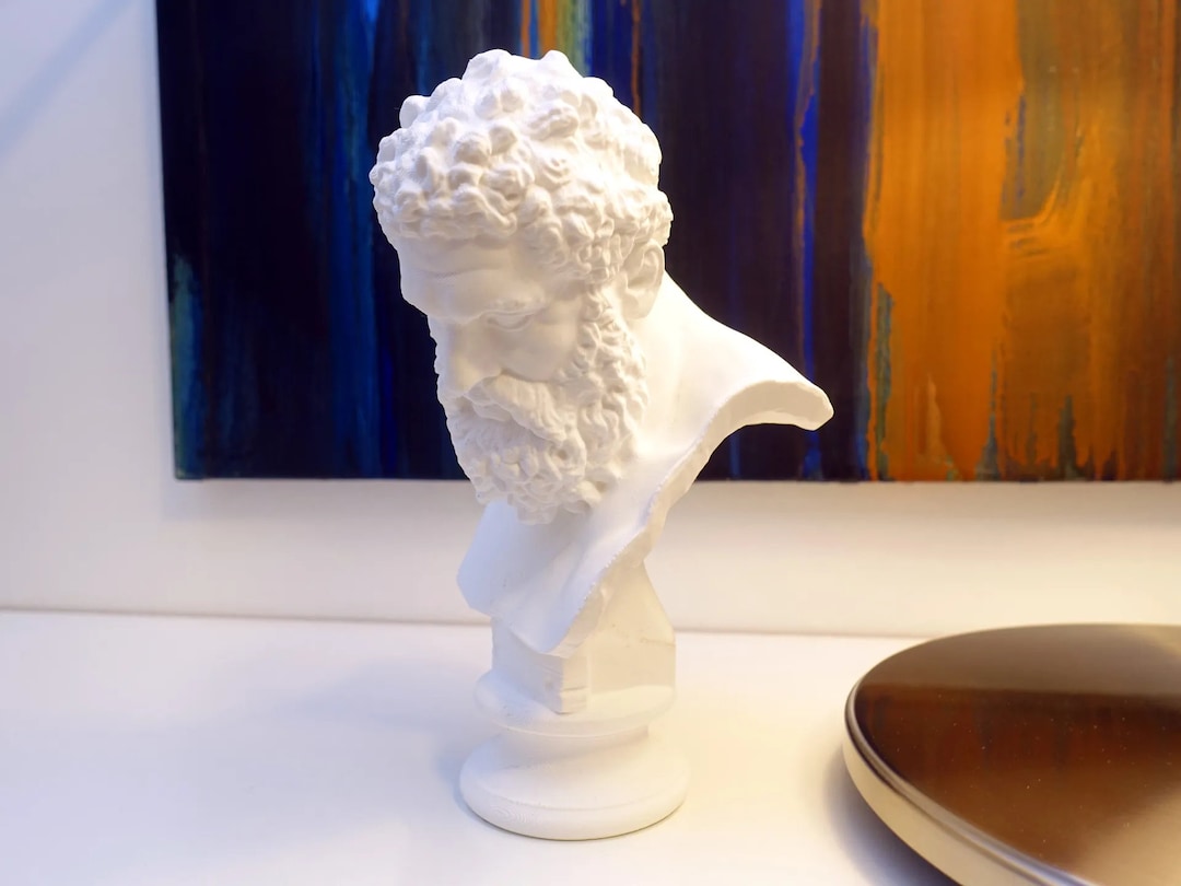 Hercules Bust Sculpture, Classical Greek Statue, Mythology Art Decor - Etsy