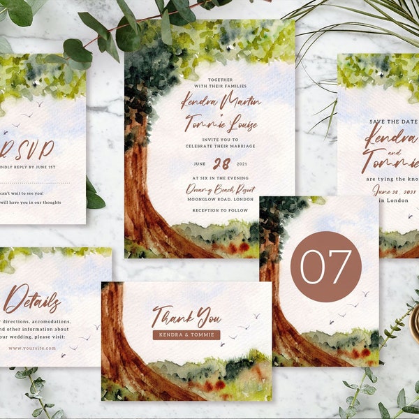 Tree Wedding Invitation - Etsy