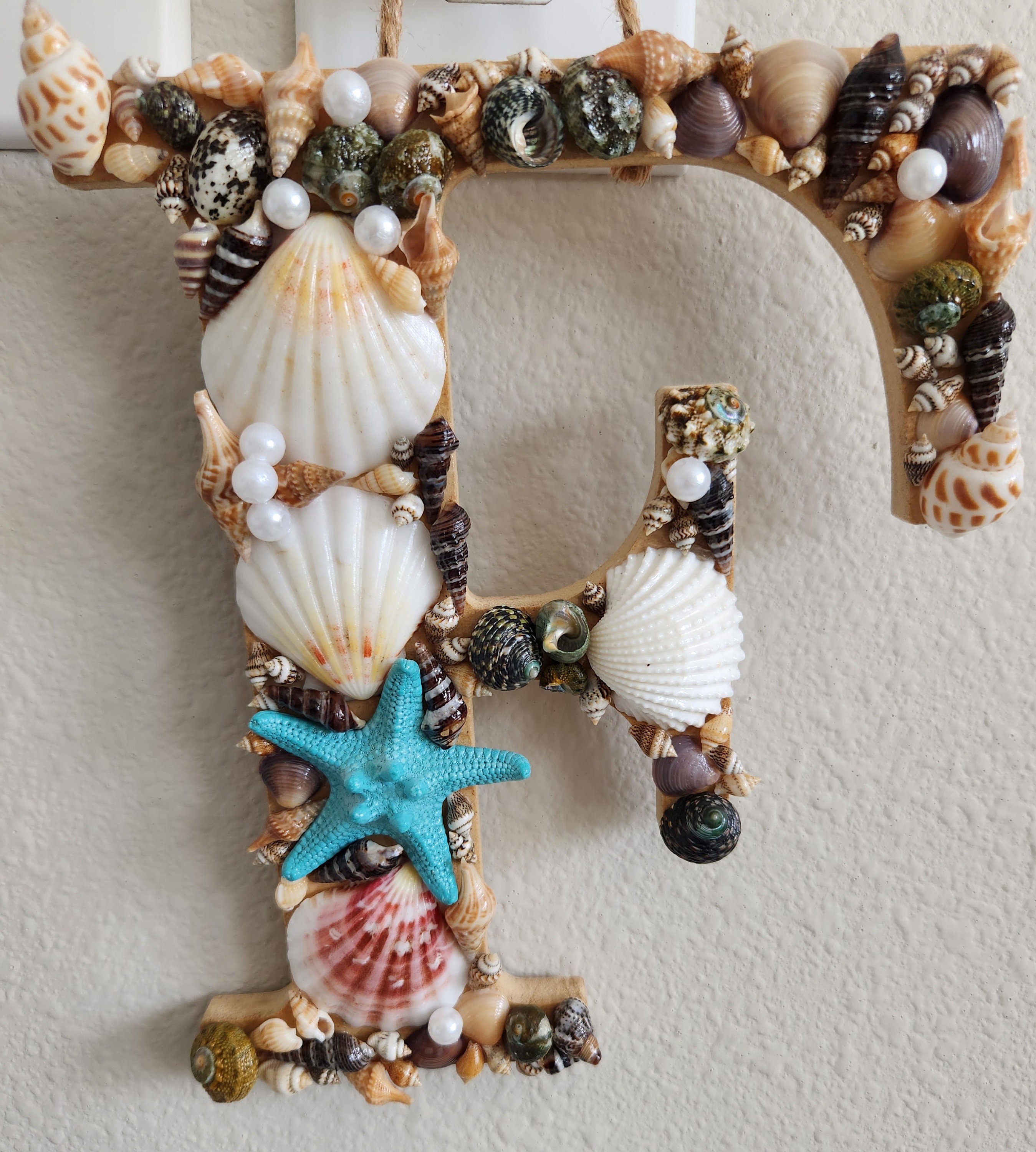 Shell Letter F Coastal Shell Name Beach Decor Wedding Gift - Etsy