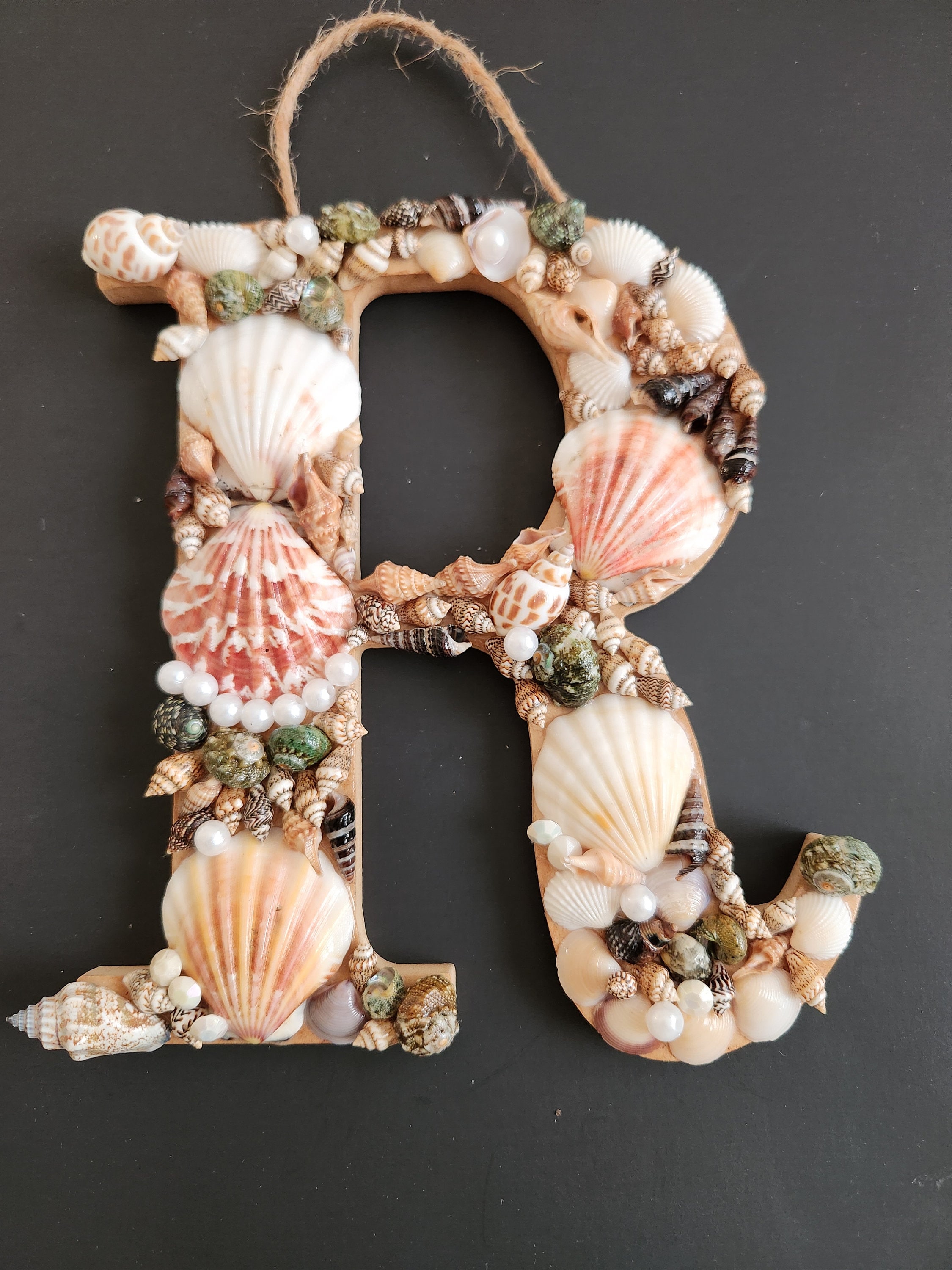 Shell Letter, Coastal Shell Name, Beach Decor, Wedding Gift - Etsy