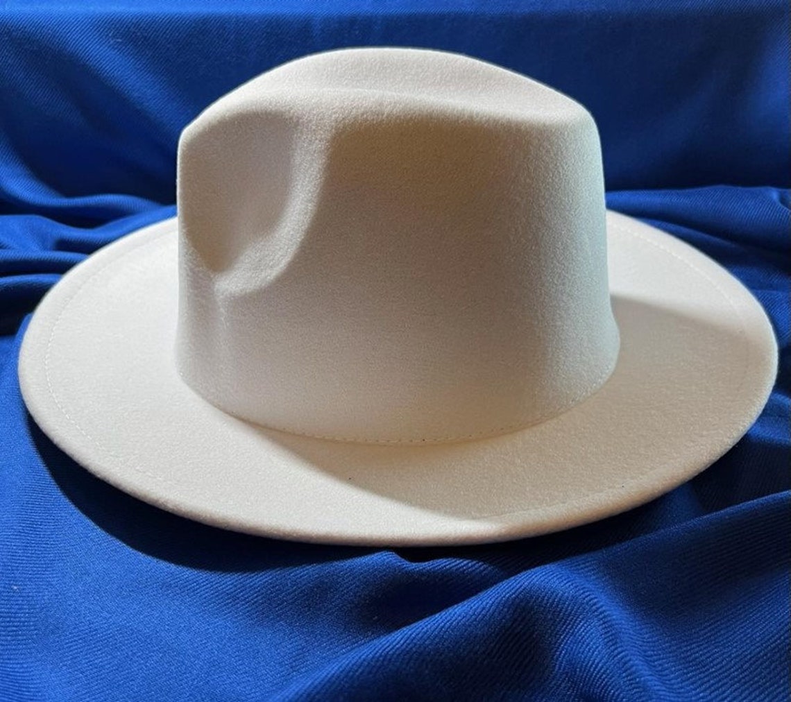 Winter White Fedora With Winter White Interior - Etsy