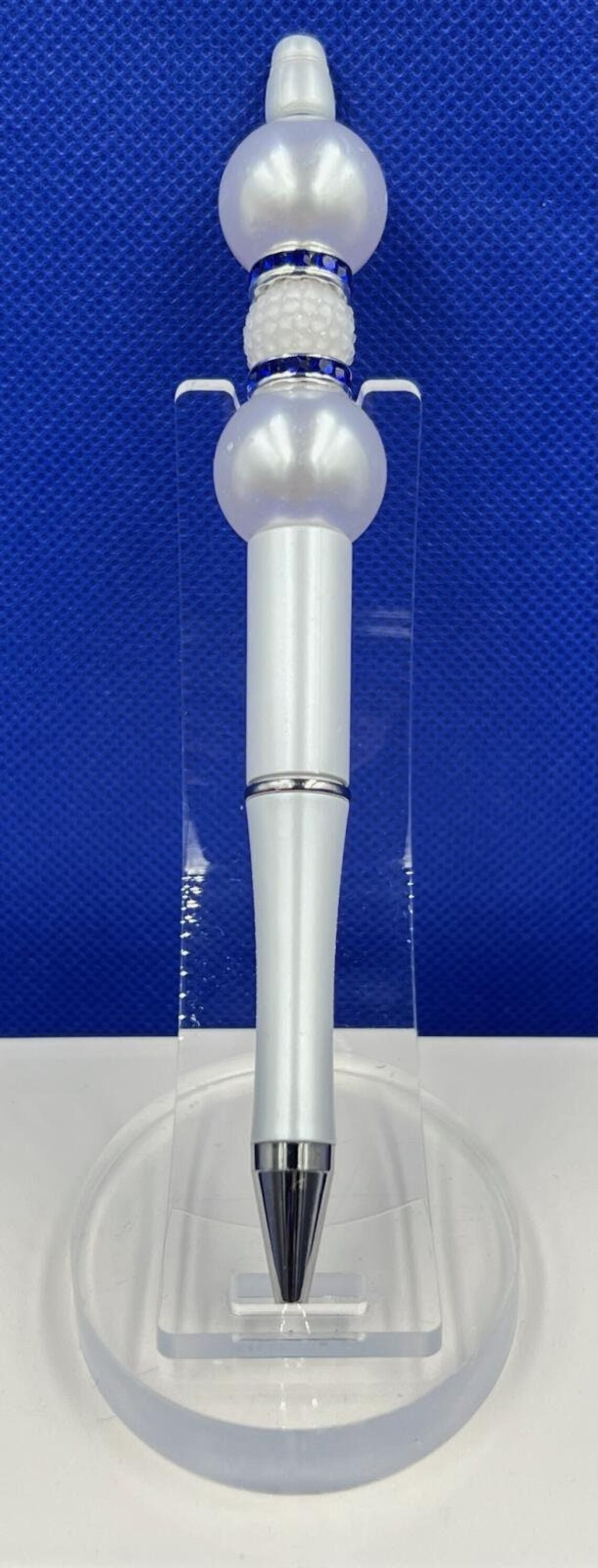 White and Royal Blue Writing Pen 2 - Etsy