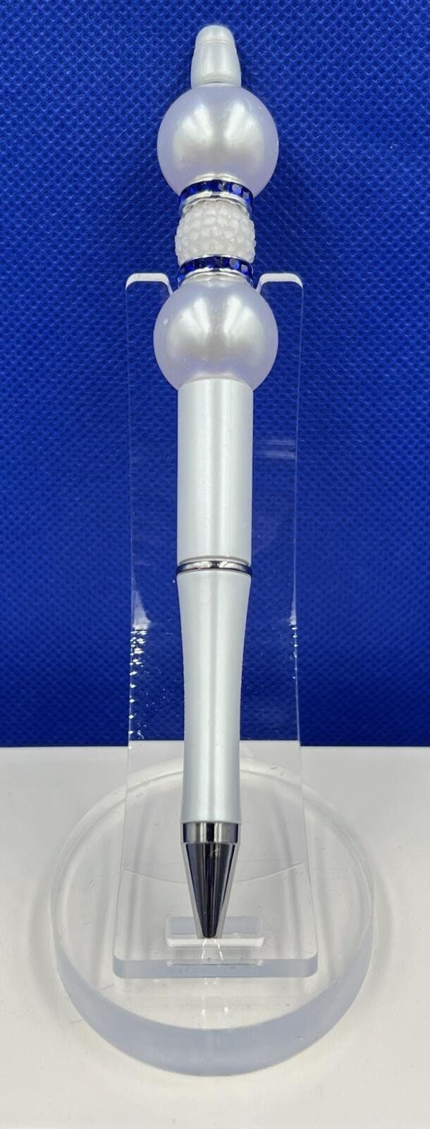 White and Royal Blue Writing Pen 2 - Etsy