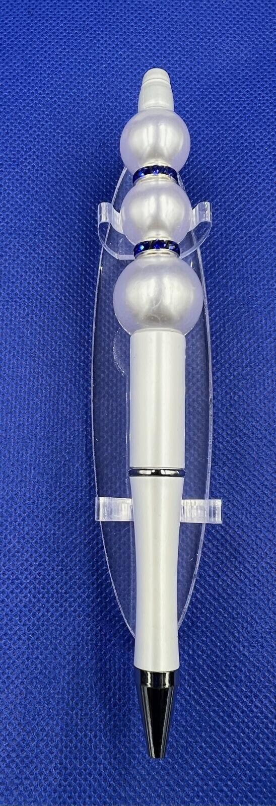 White and Royal Blue Writing Pen 3 - Etsy