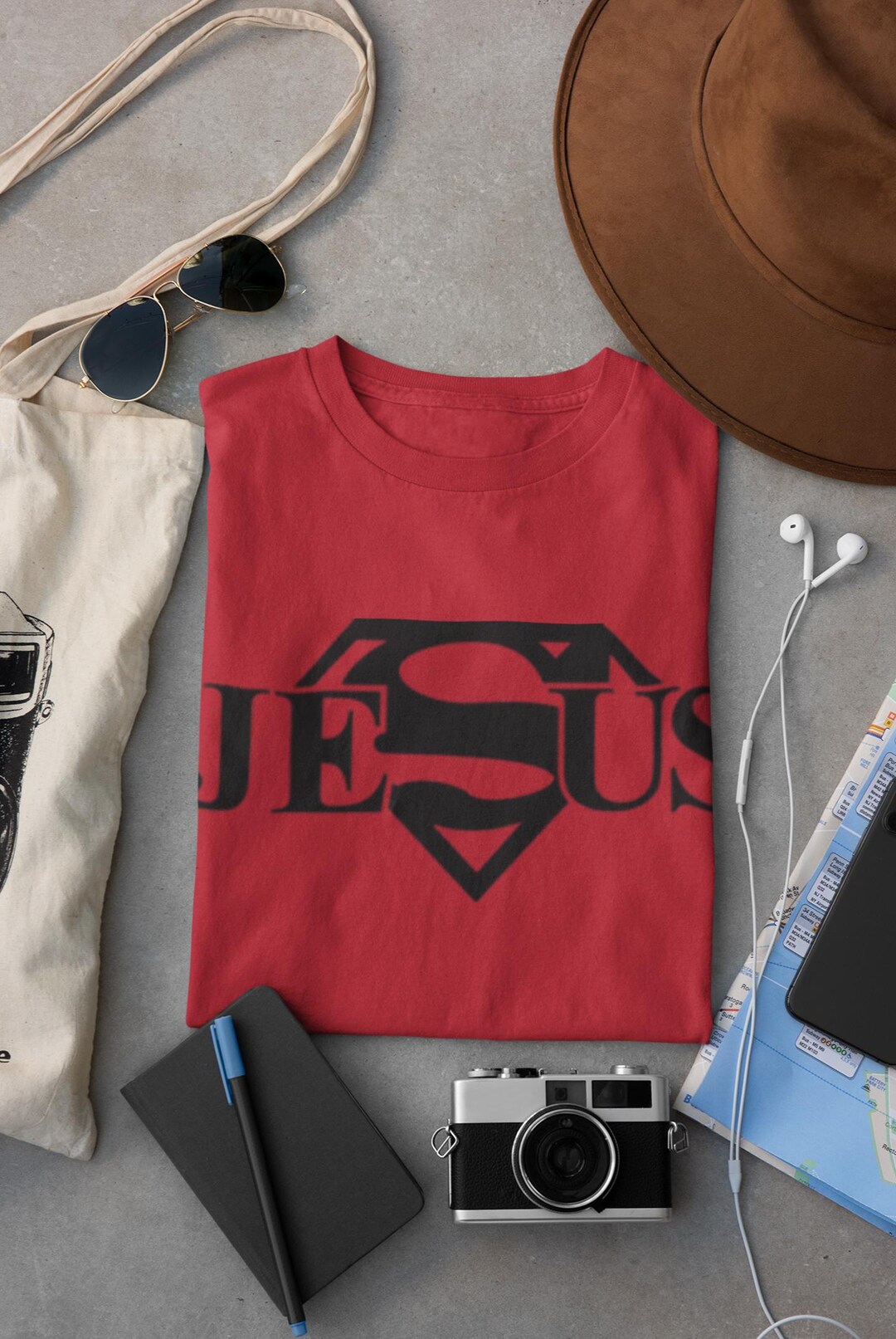 Jesus Superhero Crew Neck T-shirt - Etsy