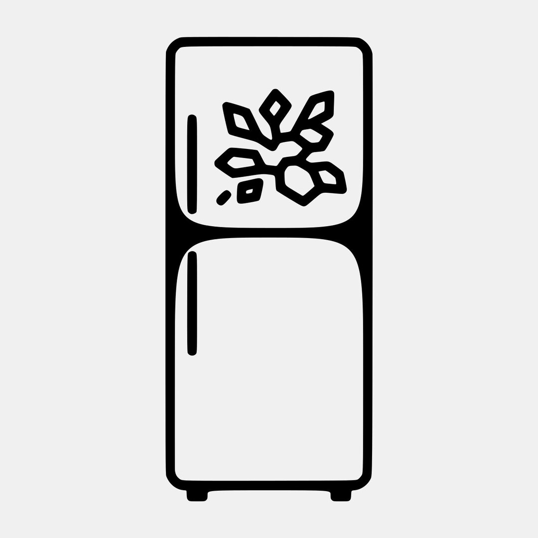 Fridge Icon SVG - Kitchen Appliance Line Art, Refrigerator Clipart for ...