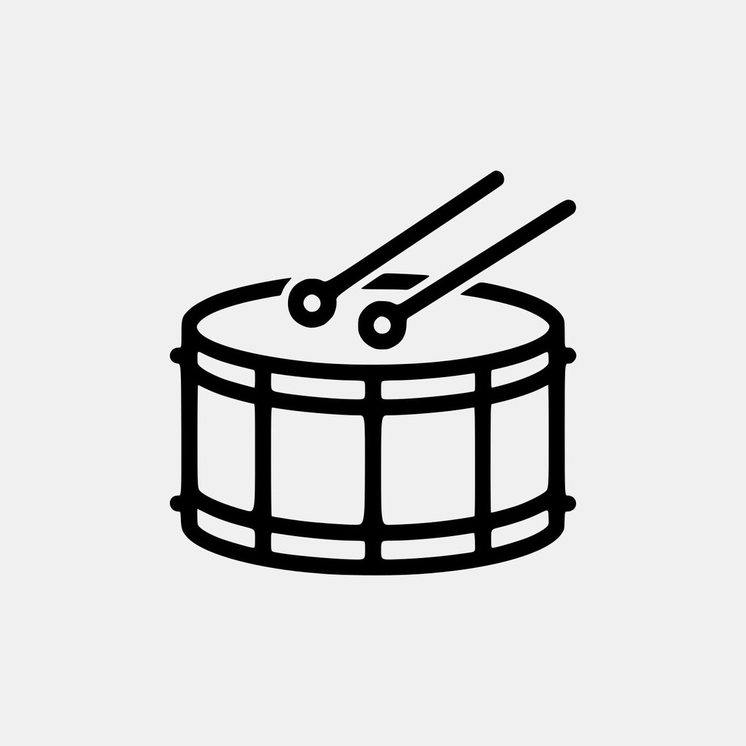Trommel mit Stöcken Umriss SVG, Musikinstrument Clipart zum Basteln ...