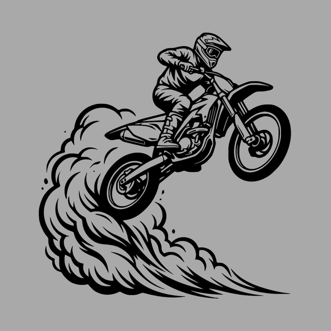 Motocross Rider Jump SVG PNG: Bold Graphic Design (digital Download) - Etsy