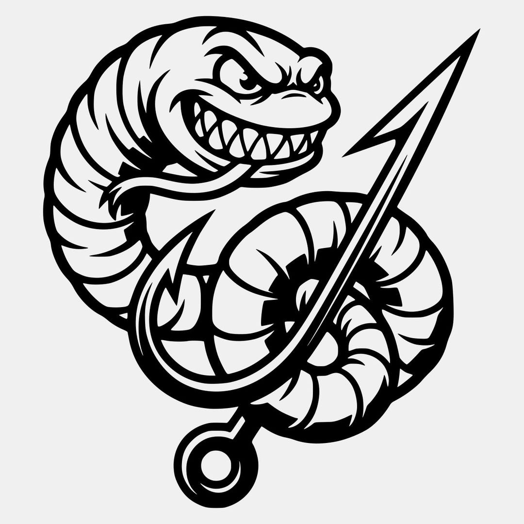 Menacing Worm Fishing Hook SVG, Cartoon Clipart - Etsy