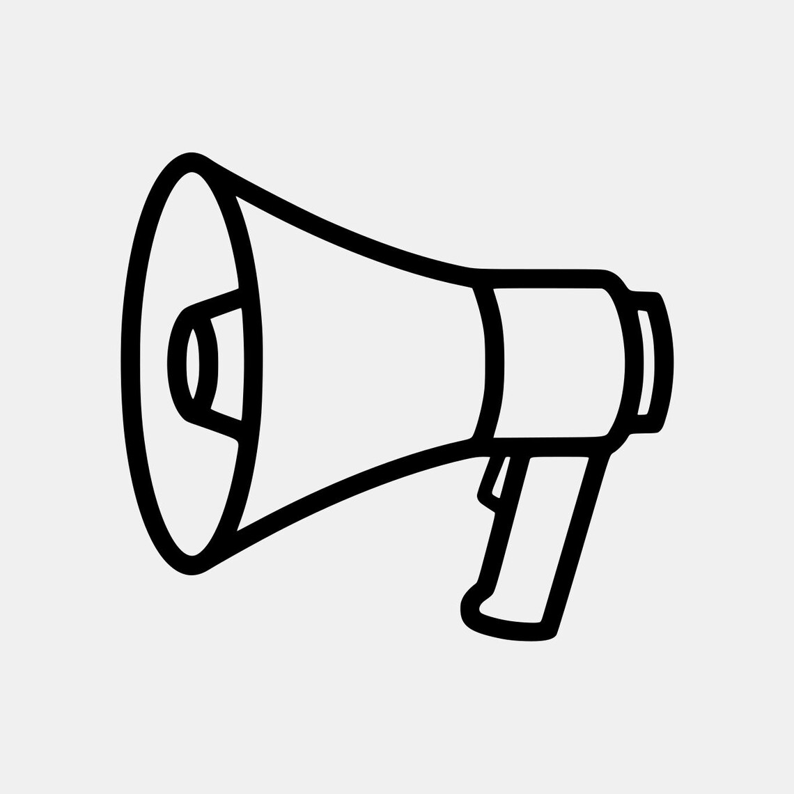 Cheer Mom Megaphone Outline SVG, Cheerleading Decal (digital Download ...