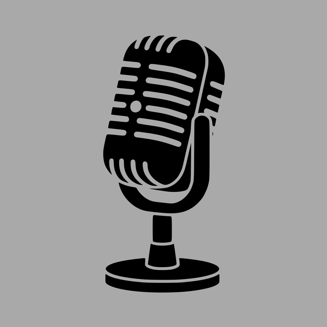 Vintage Microphone SVG, Retro Studio Mic Clipart for Music Lovers ...