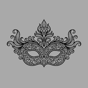 Mardi Gras Showgirl Mask SVG, Laser Cut Masquerade Mask Design for ...