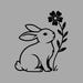 Cottagecore Bunny SVG, Cute Rabbit Clipart for Crafts, Instant Download ...