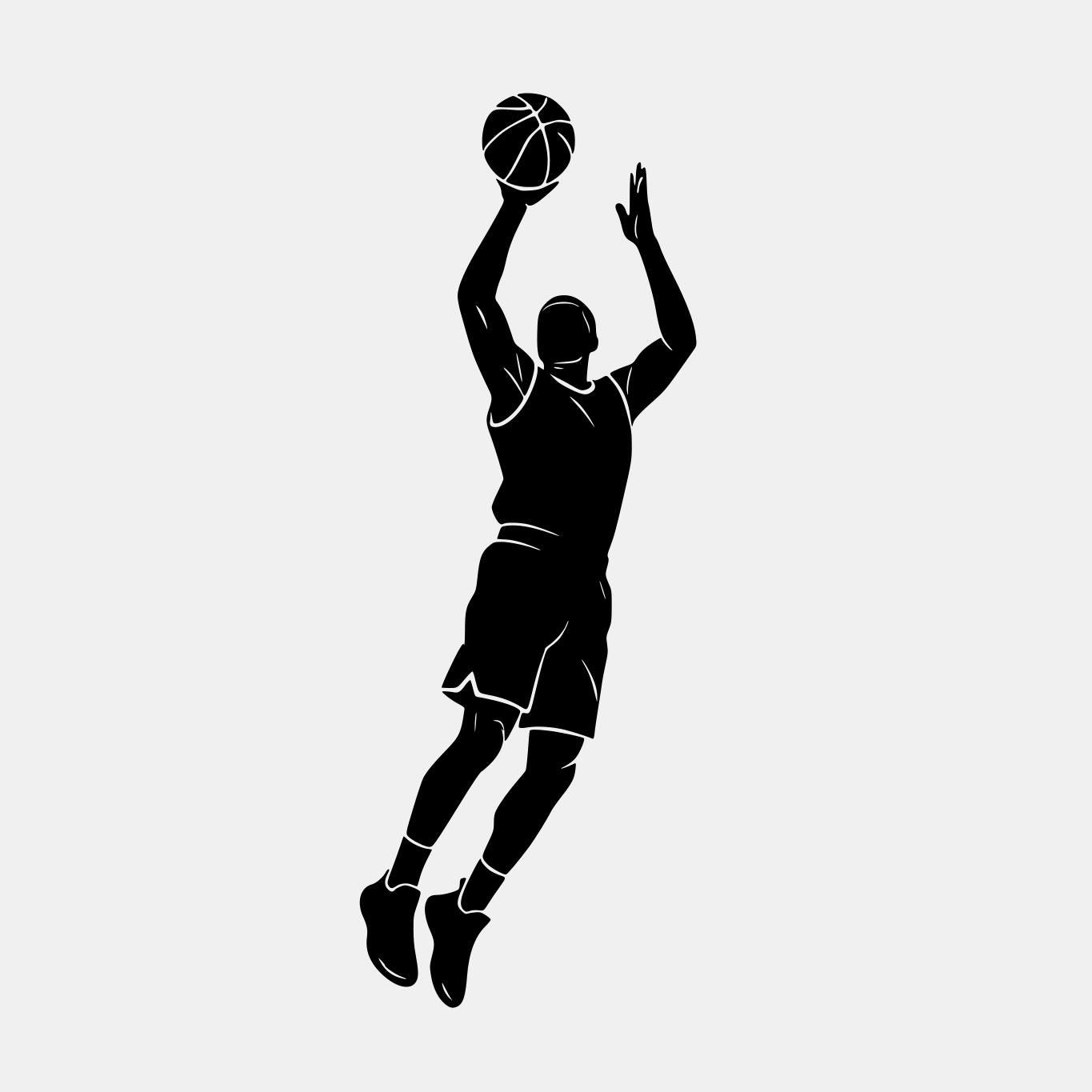 Basketball Player Silhouette SVG | Dunking Sports Art for Cricut ...
