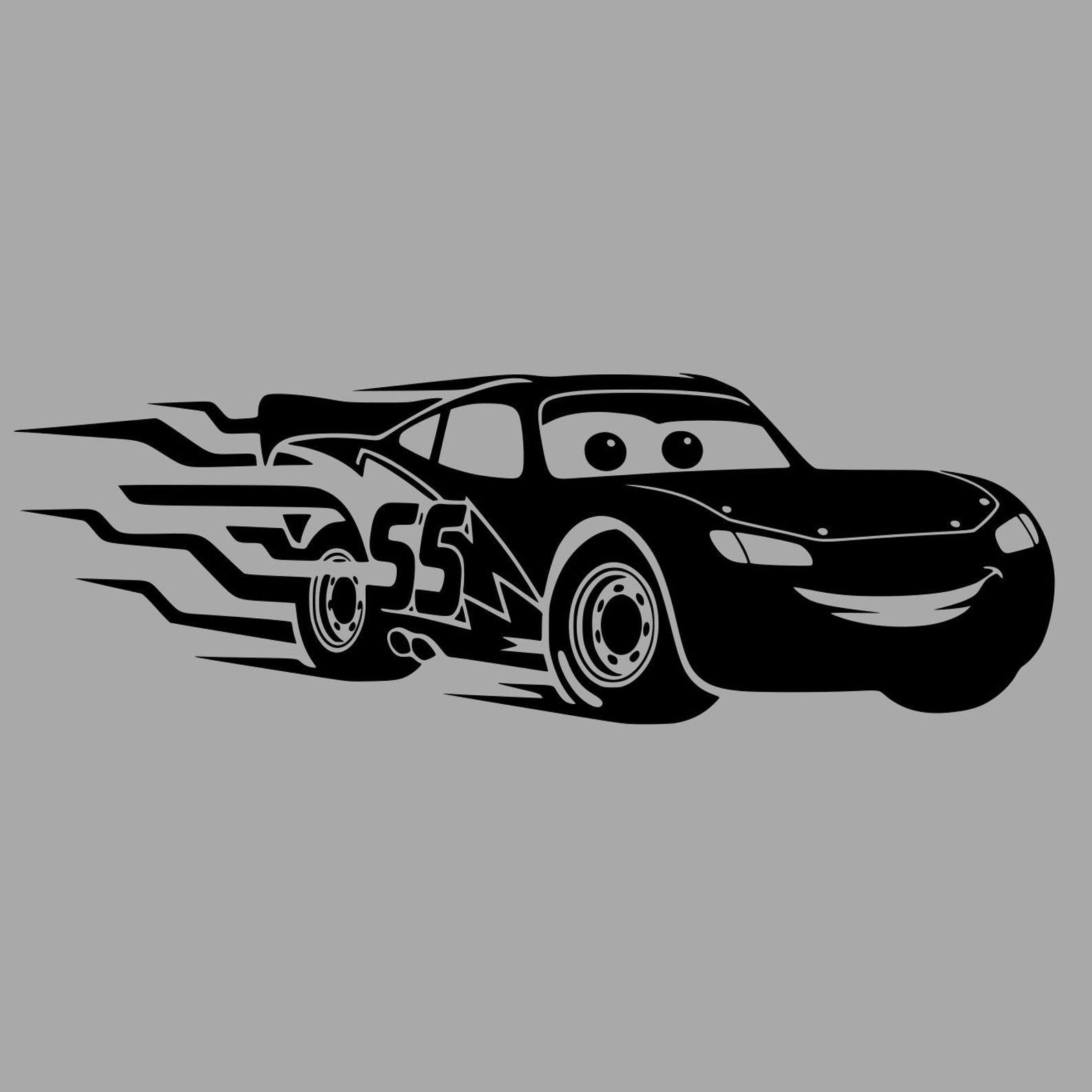 Lightning Mcqueen SVG, Racing Car 55 Decal for Cricut, Disney Cars ...