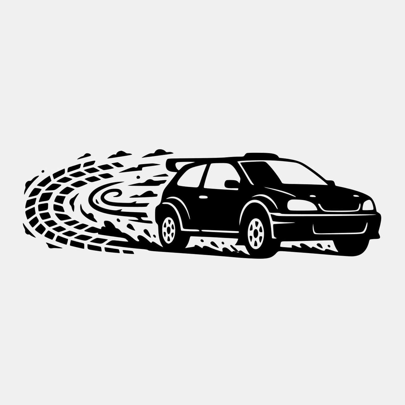 Rally Car Silhouette SVG, Drifting Race Car Clipart, Off-road Vehicle ...