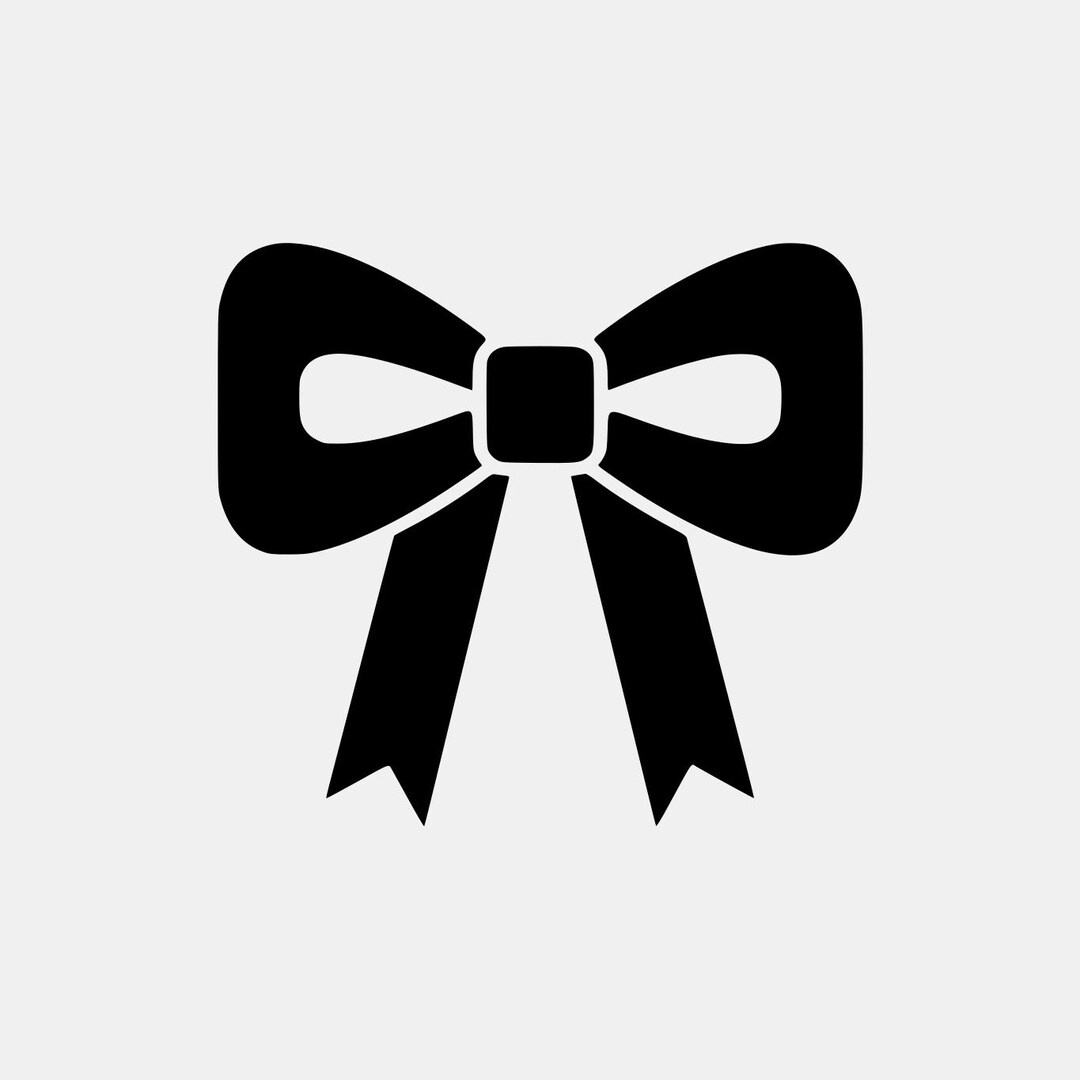 Black Bow SVG, Ribbon Clipart, Gift Bow Icon for Cricut, Instant ...