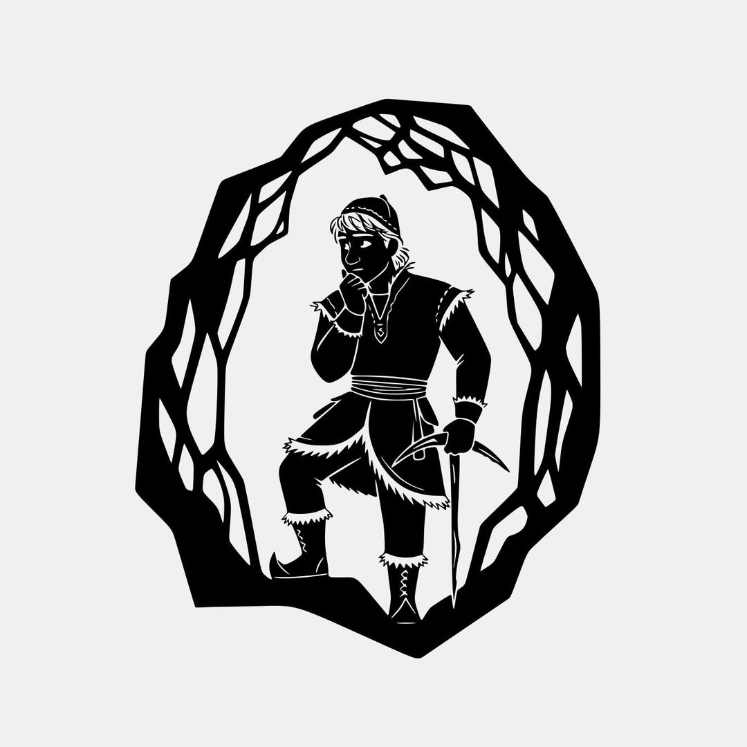 Kristoff Silhouette SVG, Frozen Character Ice Climber Digital Download ...