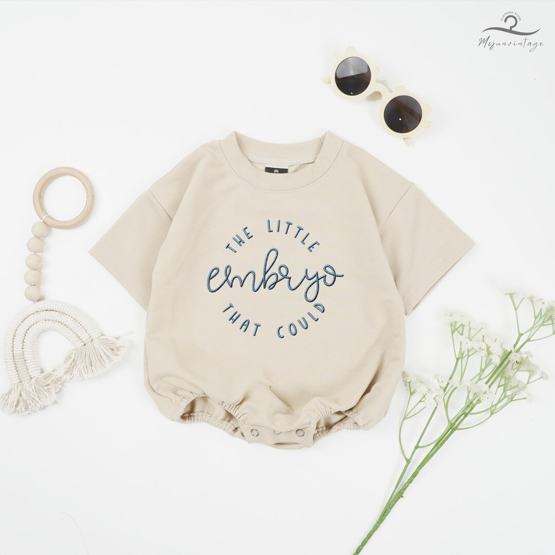 Embroidered the Little Embryo That Could Baby Bodysuit, IVF Baby Outfit ...