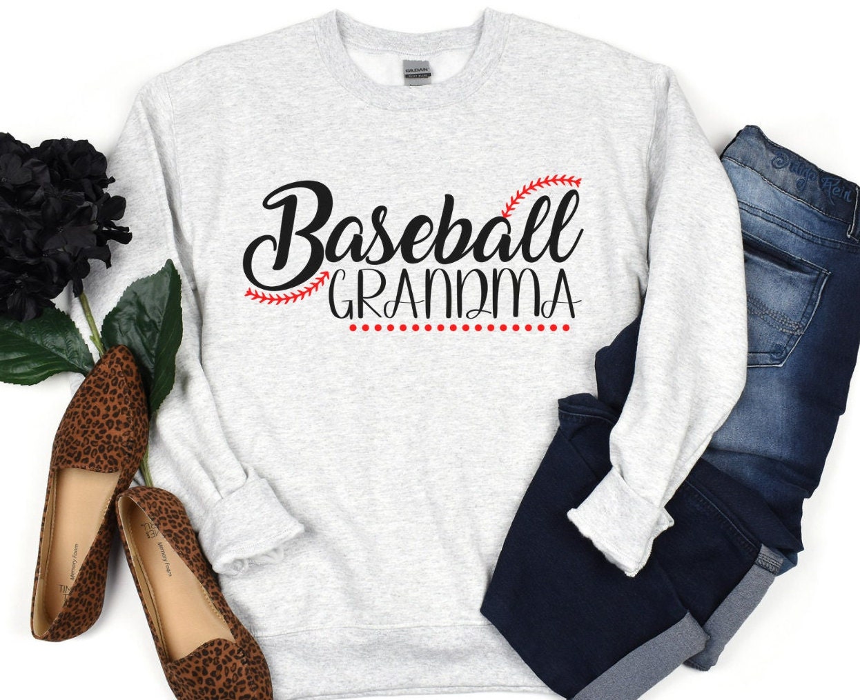 Baseball Grandma Sweatshirt, Cute Baseball Grandma Sweater, Baseball ...