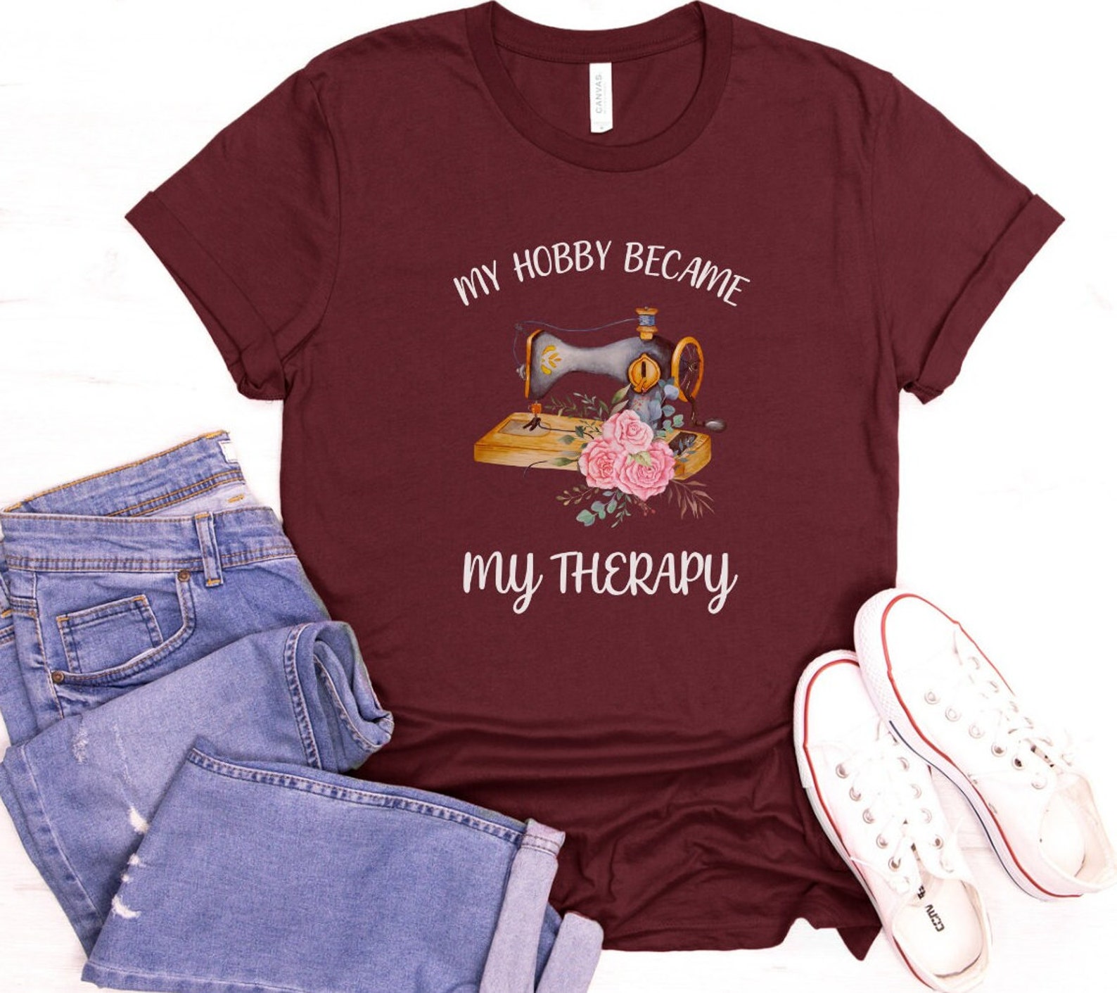 Sewing Shirt, My Hobby Became My Therapy Shirt, Sewing Gift, Sewing ...