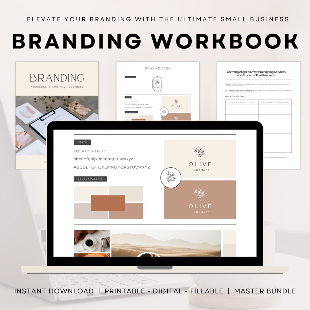 Branding Planner and Workbook, Branding Workbook, Brand Strategy ...