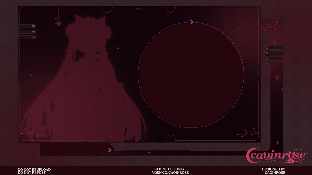 Round - Animated Stream Overlay - Screen - Twitch - Scene - Gold - Red ...